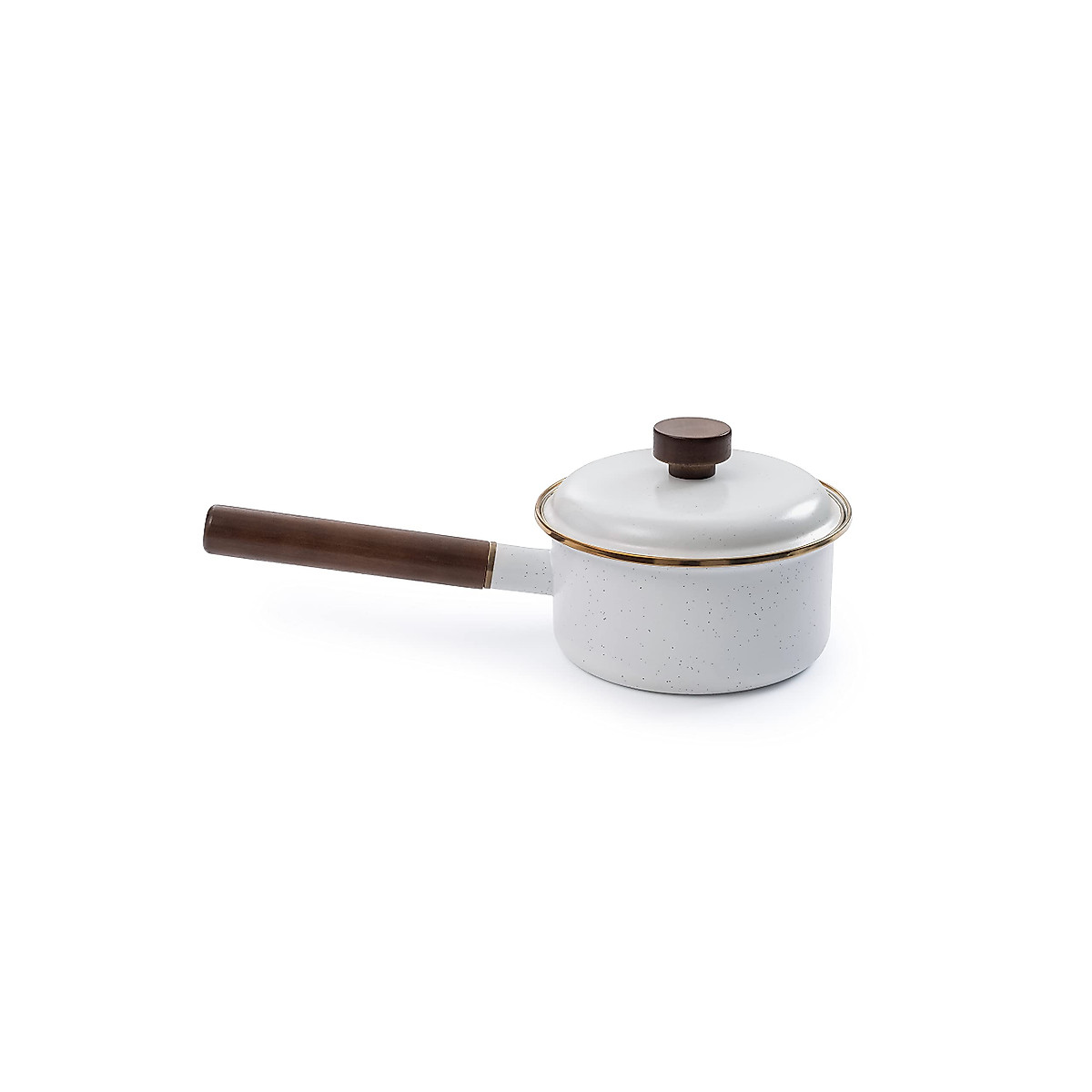 Barebones Enamel Saucepan/steelpan - Steel Cooking Pot For In The Kitchen And Camping, Durable Suace Pan With Lid