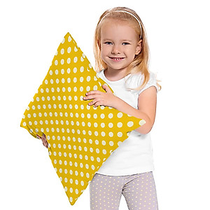 Beabes Yellow Polka Dot Decorative Throw Pillow Cover, Abstract Yellow Polka Dots Double-Sided Pillow Case Couch Pillow Cushion Covers 18X18 Inch Pillowcase for Men Woman