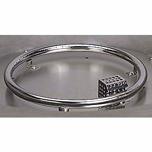 Pyromania Shangri-La Outdoor Concrete Fire Pit Bowl, 41 Inches Round - Natural Gas Model in Charcoal Gray Color