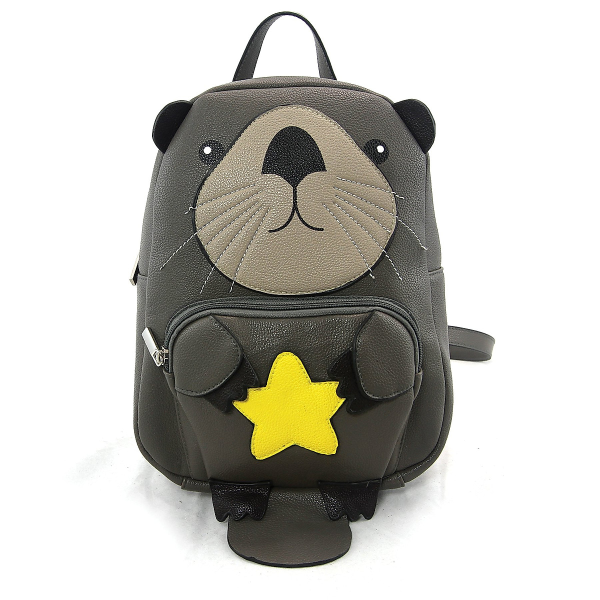 Sleepyville Critters: Mini Otter Backpack In Vinyl Material