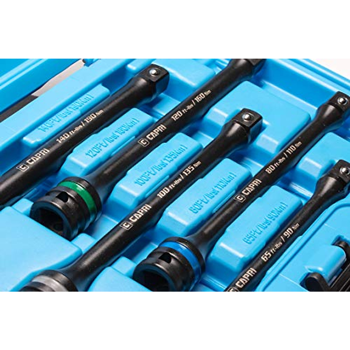 Capri Tools 30083 Torque Limiting Extension Bar Set (5 Piece), 65-140 ft. lbs., 1/2 in. Drive