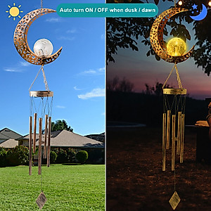Moon Wind Chimes, Mom Gift Moon Gifts, Moon Decor, Garden Decor, Garden Gifts, Sympathy Gift, Wind Chimes Outdoor, Gifts for mom, Gifts for Grandma, mom Gifts, Memorial Wind Chime.