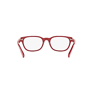 Polo Ralph Lauren Men's PH2244 Round Prescription Eyewear Frames, Shiny Red/Demo Lens, 54 mm