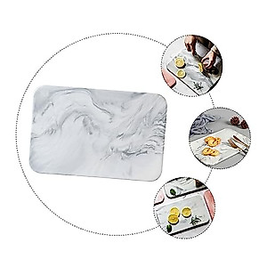 HEMOTON Marble Cutting Board Sushi Tray Bandejas Para Comida Cutting Boards for Kitchen Cutting Cheese Board Meat Chopping Board Reusable Chopping Board Kitchen Chop Board Cake Board Bread