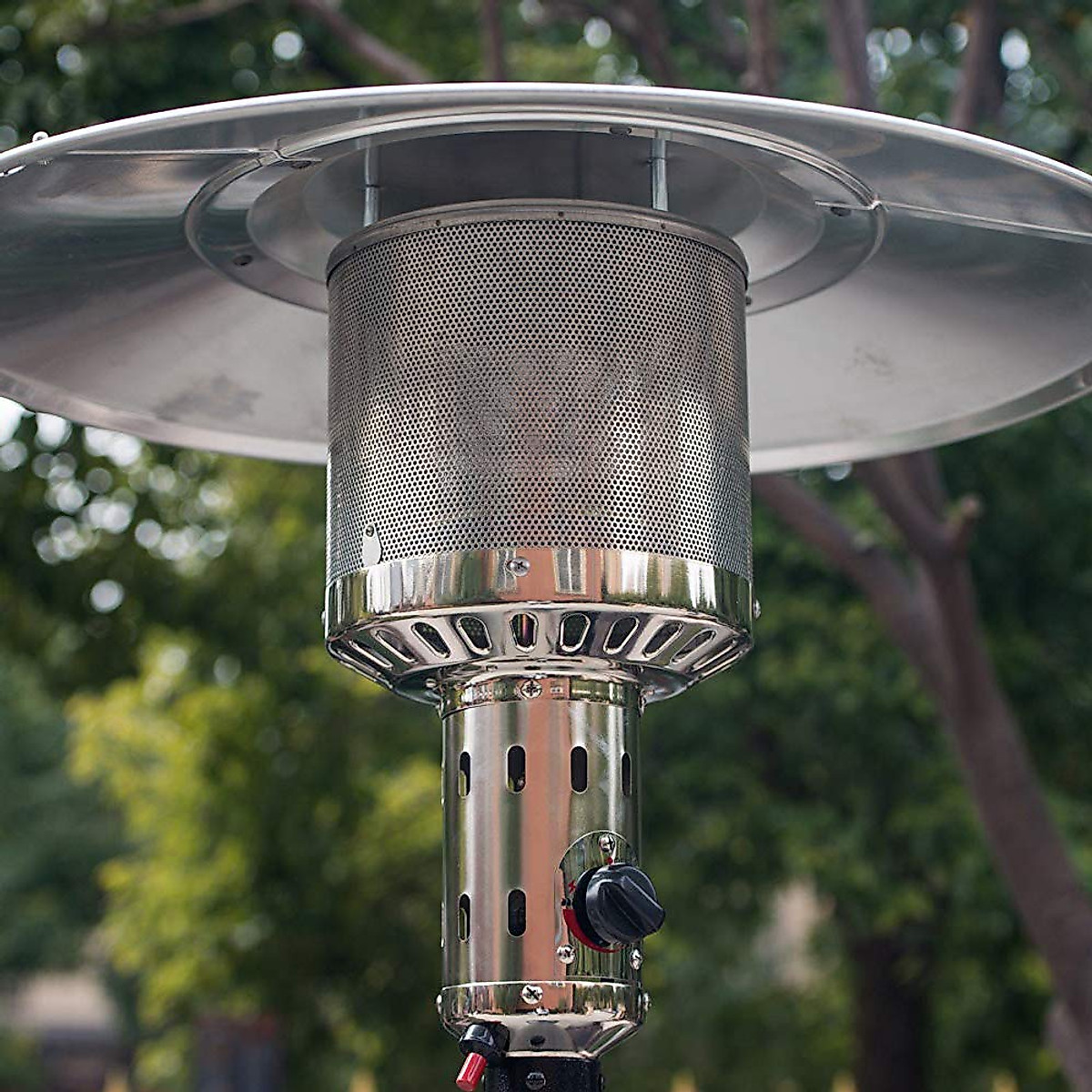 Simple Deluxe 47,000 BTU Outdoor Propane Patio Heater with Wheels, Black