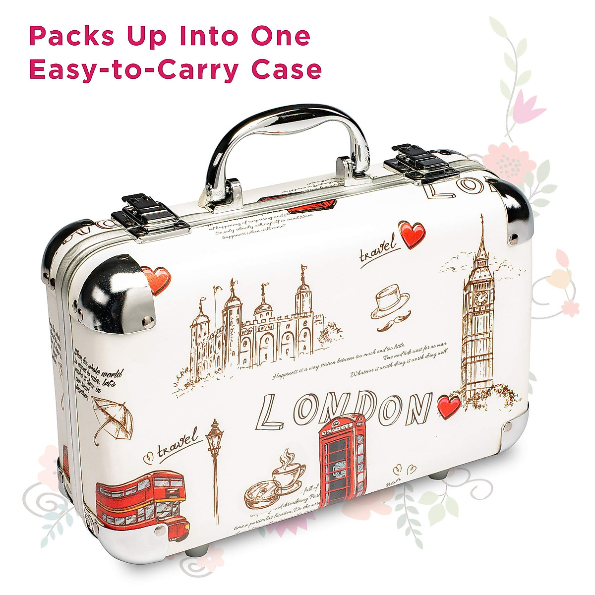 Vokai Makeup Kit Gift Set - 41 Eye Shadows, 7 Body Glitters, 1 Lip Liner Pencil, 1 Lipsticks, 4 Blushs, Eye liner pencil, 5 Concealers, 2 Lip Gloss, 5 Bronzers, Mirror