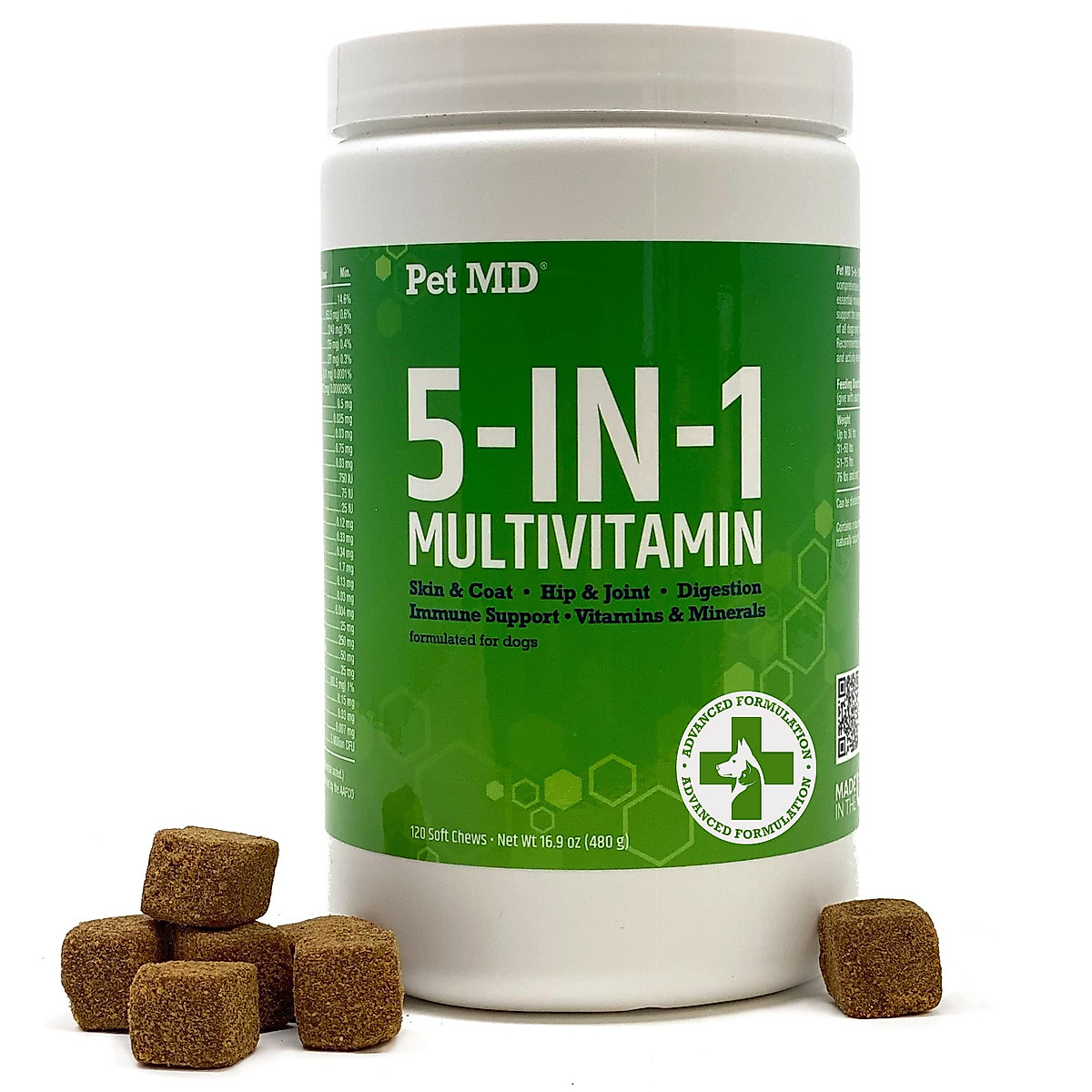 Pet MD 5in1 Multivitamin & Advanced Hip & Joint Soft Chew Bundle