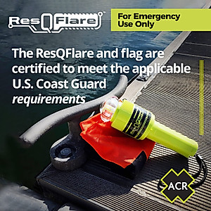 ACR ResQFlare Electronic Distress E-Flare and Flag, USCG Approved Replacement for Pyrotechnic Flares - ACR 3966