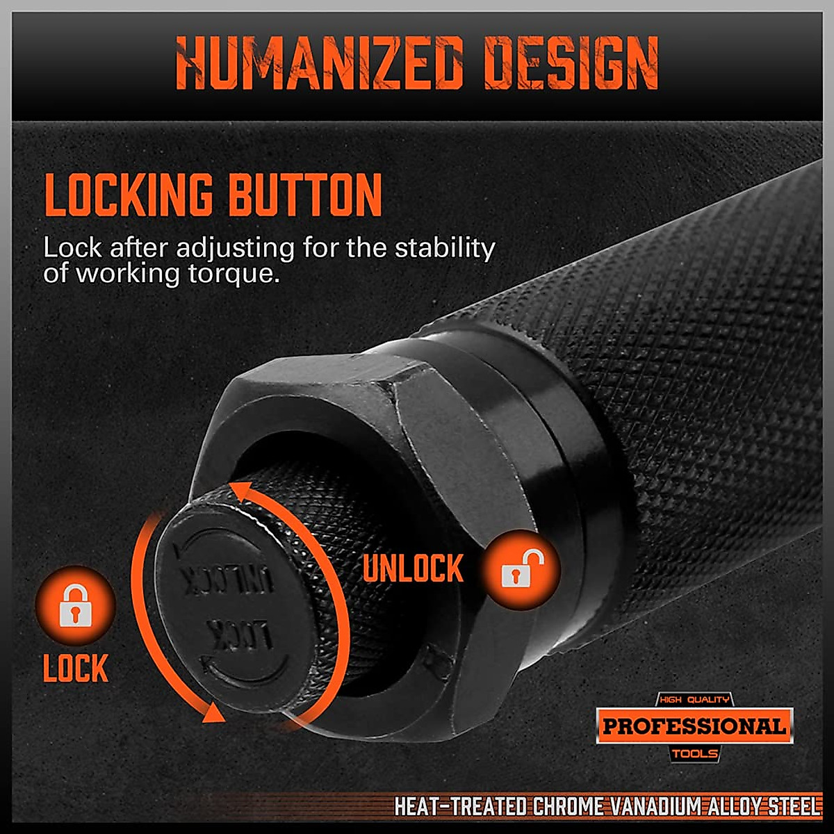 HORUSDY 3/8-Inch Drive Click Torque Wrench, 10-80 Ft-Lb, Quick Release Ratchets, Black