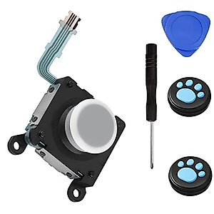 CHENLAN Joystick Button 3D Rocker Analog ThumbStick Replacement for Sony PSV 2000 PS Vita 2000 2001 White
