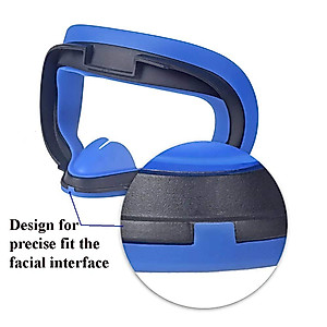 Silicon Face Cover & Lens Protective Set for Oculus Quest 2 VR Headset (Black)