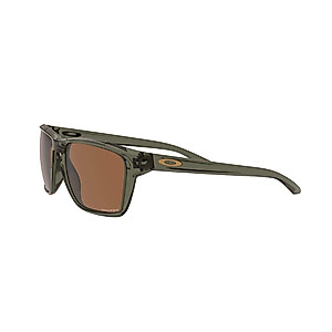 Oakley Men's OO9448 Sylas Rectangular Sunglasses, Olive Ink/Prizm Tungsten, 57 mm