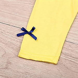 Infant Baby Girls Summer Clothes Outfits 2-7 Years Old Kids Ice Cream T-Shirt Tops and Plaid Short Pants Set (4-5 Years Old, Yellow)