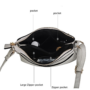 MKF Collection Crossbody bag for women, Adjustable Strap Vegan leather Shoulder Bag messenger Purse by Mia K