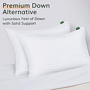 Premium King Size Bed Pillows - Set of 2, 20"x36", Cooling Hotel Quality, Down Alternative, Medium Firm Support, Ideal Gift for Back & Side Sleepers