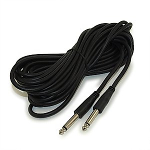 MyCableMart 75ft 1/4" Mono (TS) Guitar Cable, Male to Male, 28AWG, Nickel Plated