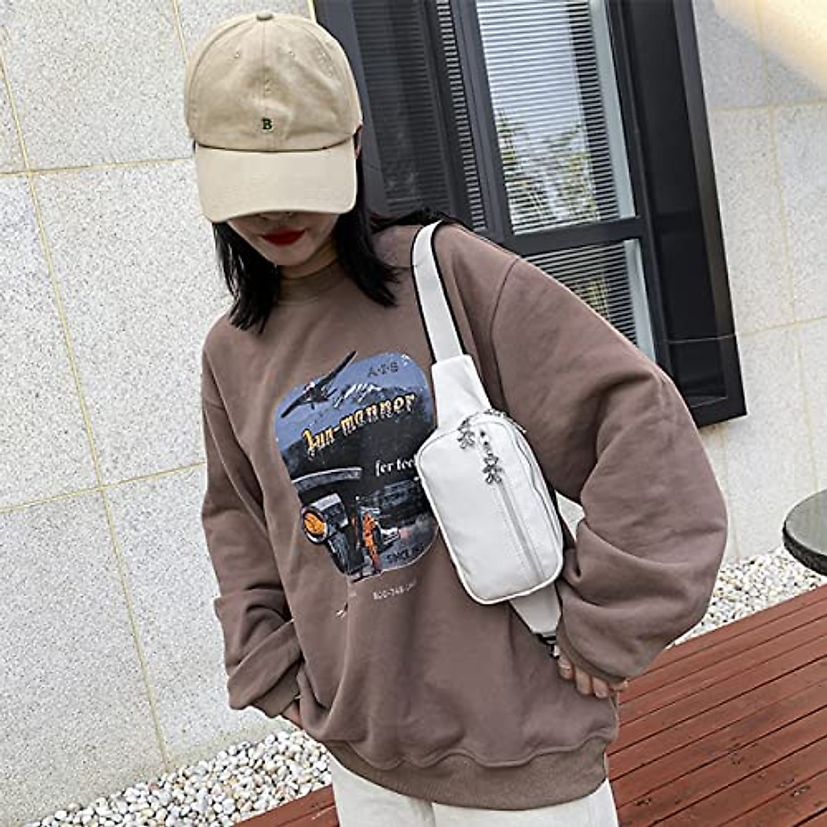 Fanny Packs for Women Fashion Waist Packs Pu Leather Belt Bag Slim Hip Bum bag for Travel Party Festival Walking (Belt Bag for Beige)