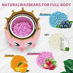 Octopus Shape Waxing Kit for Women, Digital Wax Warmer for hair removal, wax melt warmer with 4 bags Hard Wax Beads for Full Body, Brazilian, Bikini, Legs, Facial, Eyebrow, Armpit Hair Removal