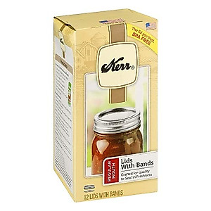 Regular Mouth Mason Jars Lids and Bands for Canning Jar - 12 Count of 1 Pack (2.75"/70mm)