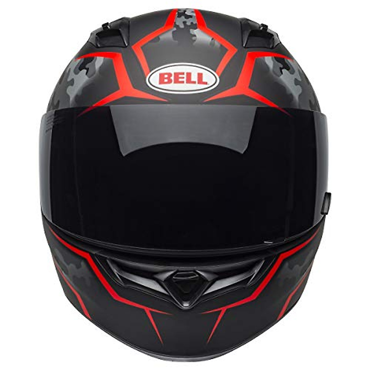 Bell Qualifier Full-Face Motorcycle Helmet (Stealth Camo Matte Black / Red - X-Large)