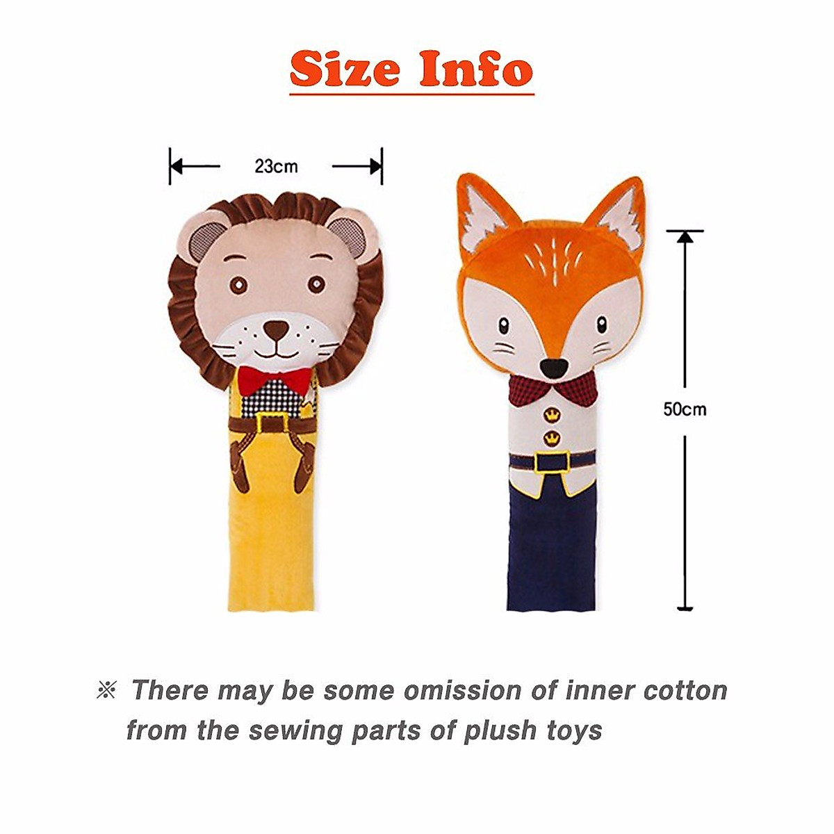 Car Seat Strap Shoulder Pads Covers for Kids Child - Safety Belt Pillow Fox