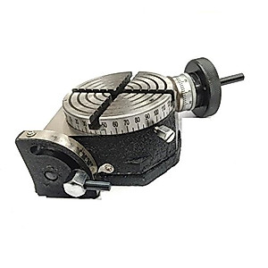 Precision quality 4"/ 100 mm tilting milling indexing rotary table with small chuck, back plate & fixing t nuts bolts-metalworking engineering machine tools (with 65 mm 3 jaw self-centering)