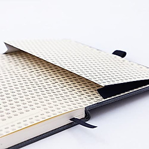 Dingbats A5 Wildlife Notebook Journal Hardcover, Cream 100gsm Ink-Proof Paper, 6.1 x 8.5 inches, 192 pages (Grey Elephant, Dotted)