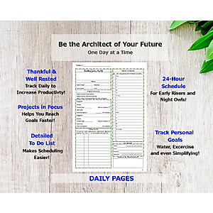 Gazelle Planner - Guided Daily Planning to Improve Organization, Time Management & Success. Daily, Monthly & Weekly Goals, 6 x 9 inches, 6 Month UNDATED Planner (Black)