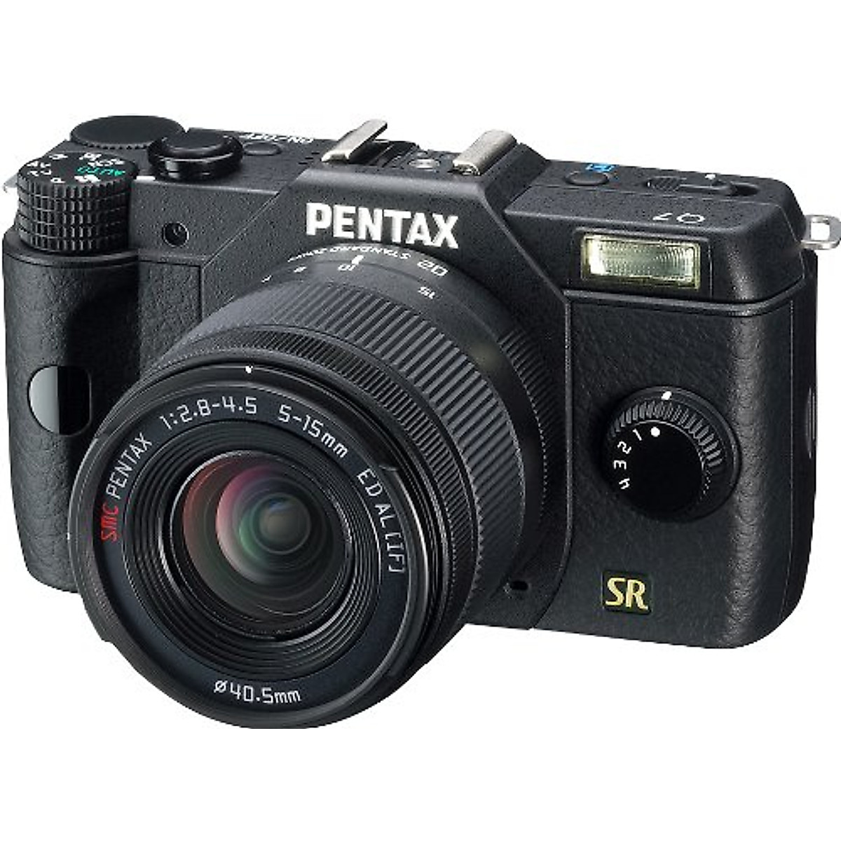 Pentax Q7 12.4MP Mirrorless Digital Camera with 02 Standard Zoom 5-15mm f2.8-4.5 and 06 Telephoto Zoom 15-45mm f2.8 Lenses (Black)