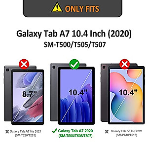 Gerutek [2-Pack Screen Protector for Samsung Galaxy Tab A7 10.4 2020 (SM-T500/T505/T507), 9H Hardness, Ultra Clear, Scratch Resist, Bubble Free Tempered Glass Protector for Samsung Tab A7 10.4"