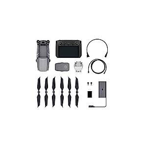DJI Mavic 2 Pro - Drone Quadcopter UAV with Smart Controller with Hasselblad Camera 3-Axis Gimbal HDR 4K Video Adjustable Aperture 20MP 1" CMOS Sensor, up to 48mph, Gray