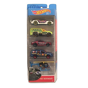 Hot Wheels 2018 50th Anniversary Fast Responders 1:64 Scale 5-Pack