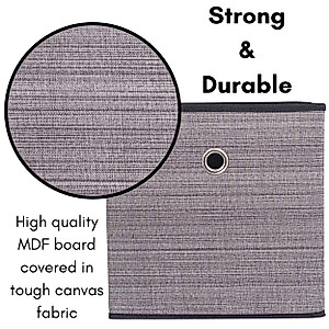 Internet's Best Canvas Storage Bin - 2 Pack - Grey - Box Container