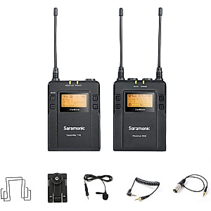 Saramonic UwMIC9 96-Channel Digital UHF Wireless Lavalier Microphone System, Includes RX9 Portable Receiver, TX9 Bodypack Transmitter