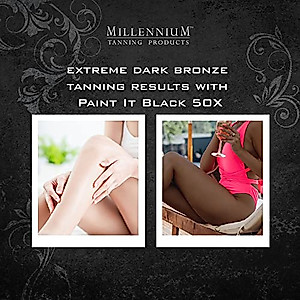 Millennium Tanning Paint It Black 50X - Extreme Dark Tanning Lotion, 13.5 Ounces