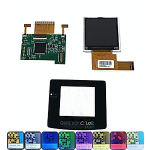 RGRS Nintendo Game Boy Color Backlight Mod Kit with Glass Screen Lens [video game]