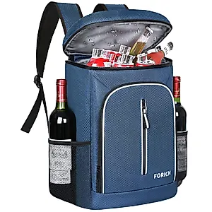 FORICH Soft Cooler Backpack Insulated Waterproof Backpack Cooler Bag Leak Proof Portable Cooler Backpacks to Work Lunch Travel Beach Camping Hiking Picnic Fishing Beer for Men Women (Blue)