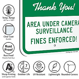 SmartSign Please Pick Up After Your Pet Sign - 2 Pack, Area Under Surveillance Sign, 18 x 12 inch, 2mm Thick Aluminum Composite, Green and White, Made in USA