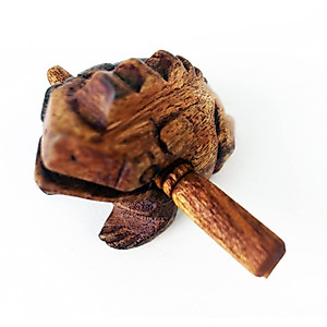 Guiro Percussion Instruments Wooden Frog 3 Pieces Set of 3 Natural Wood Güiro Frog Black Green Wood Carving