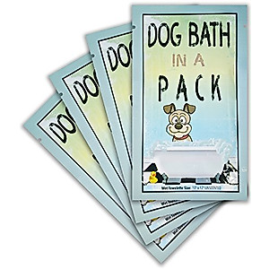 Dog Bath in A Pack - Largest Moist Bath and Grooming Dog Wipes in Individual PacksTRIAL Size Perfect for Travel or When on The GO 4ct.