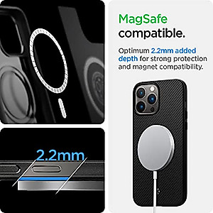 Spigen Mag Armor (MagFit) Compatible with MagSafe Designed for iPhone 13 Pro Max Case (2020) - Matte Black