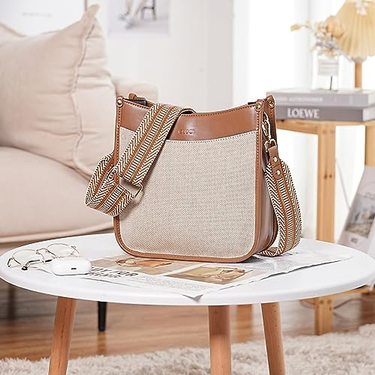 CLUCI Crossbody Bags For Women Trendy Fashion Shoulder Bag Vegan Leather Purse For Ladies with Adjustable Strap
