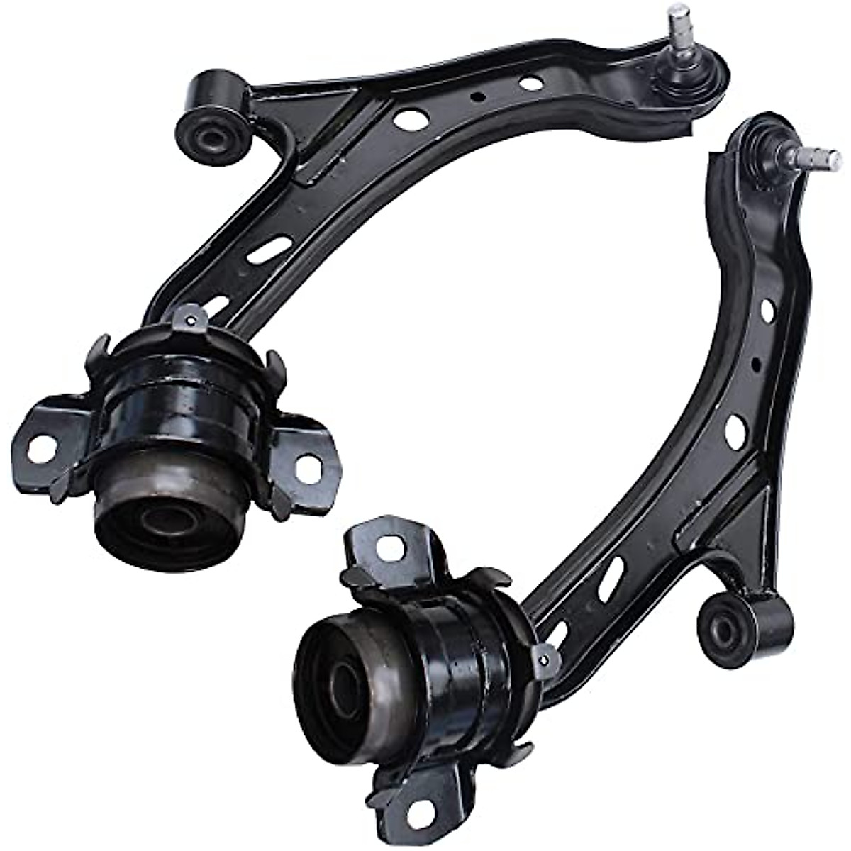 Detroit Axle - Front End 10pc Suspension Kit for 2005-2010 Ford Mustang 2006 2007 2008 2009, 2 Lower Control Arms 2 Sway Bar Links 4 Inner & Outer Tie Rods 2 Boots & Bellows Replacement