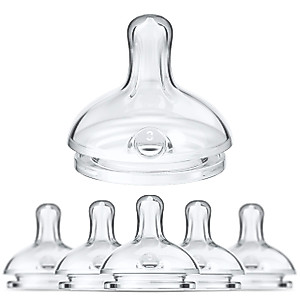 Smilo Anti-Colic Bottle Nipple, Fast Flow 9M+, Stage 3 Suitable from 9 Months, Smooth Flow Anti-Colic (Pack of 6)