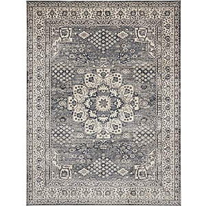 Nourison Concerto Vintage Grey/Ivory 8'10" x 11'10" Area -Rug, Easy -Cleaning, Non Shedding, Bed Room, Living Room, Dining Room, Kitchen (9x12)