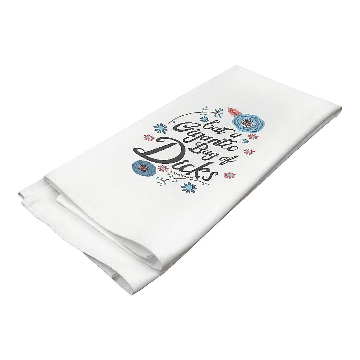 ThisWear Adult Humor Gifts Eat a Gigantic Bag of Rude Word Gifts BFF Gag Gifts Joke Gifts Kitchen Tea Towel White