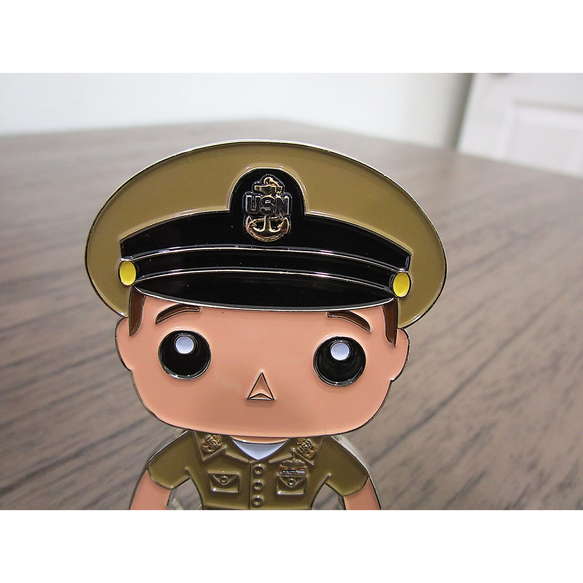 USN Oversized Head Style Male Navy Chief Navy Pride Khaki Uniform CPO Challenge Coin