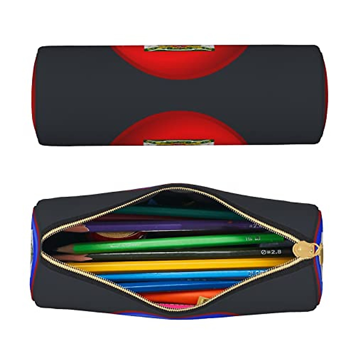 Haitian Flag Pencil Pen Case Pencil Case Cosmetic Bag Makeup Pouch For Office School