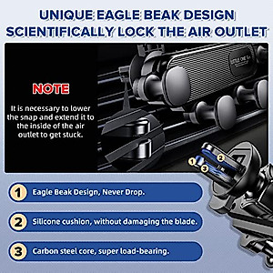 Uisky AA Car Vent Phone Holder 2023 Upgraded Mini Universal Gravity Air Vent Automobile Mount Hands Free Cell Phone Clip Holder for iPhone Android Smartphone