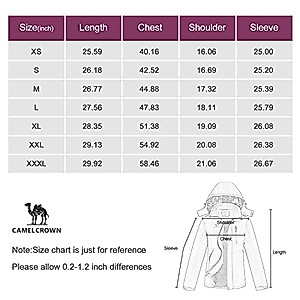 CAMEL Women's Warm Winter Ski Jackets Waterproof Snow Coat with Hood Mountain Windproof Rain Jacket